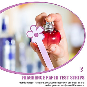 VILLCASE 400pcs Perfume Test Strips, Flower Shaped Fragrance Paper Strips, Disposable Essential Oils Paper Test Strips for Diffuser Fragrance Testing Scents