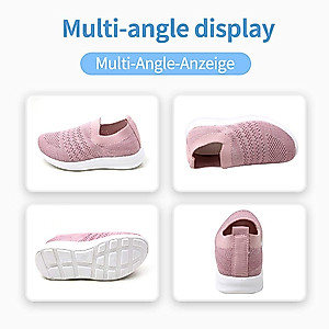 Apawwa Boys Girls Sneakers Kids Lightweight Slip On Running Shoes Pink/Blue/Navy/Black Walking Shoes Breathable Tennis Shoes for Toddler/Little Kids/Big Kids