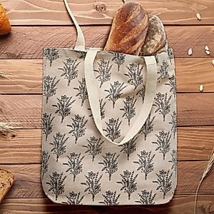 Juvale 3 Pack Small Reusable Tote Bags for Women, Canvas Cloth Bags for Shopping, 3 Designs (15 x 16.5 In)