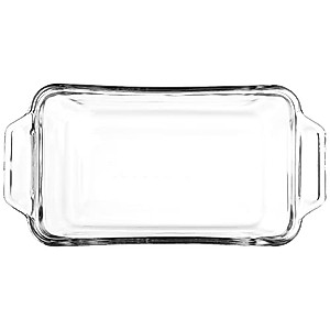 Anchor Hocking 1.5-Quart Oven Basics Loaf Dish, Set of 3, Clear