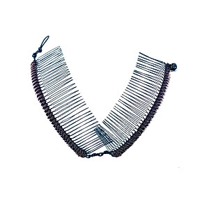 HairZing Stretchy Banana Hair Clip - Sturdy Hold, No Damage, Creases or Pain (Satin Cord) (Brown, Large (Pack of 1))