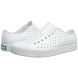Native Shoes, Jefferson, Lightweight Sneaker for Adults, Shell White/Shell White, 10 M US Women/8 M US Men