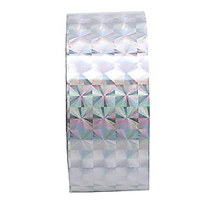 LoveAloe 2.4150FT Bird Scare Tape Eco-Friendly Bird Scare Ribbon Reflective Scare Tape Ribbon for Home or Garden