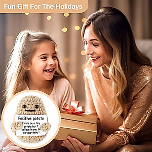 Letken Positive Potato Crochet Mini Knitted Potato Toy Home Decorations Encouragement Gifts