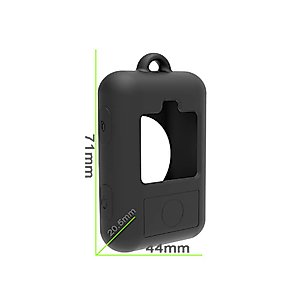 Compatible with Insta360 X2 / X3 / RS GPS Waterproof Remote Control Silicone Case for Insta 360 One X3 Silicone Dustproof and Drop-proof Action Camera Accessories (Black, GPS-GJT-BK)