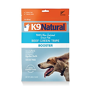 K9 Natural - Grain Free Freeze Dried Dog Food Supplement Booster - Beef Green Tripe, 8oz