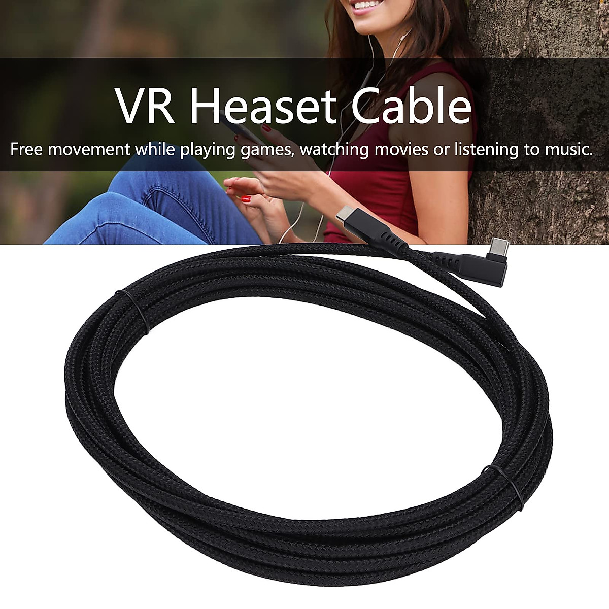 EBTOOLS USB 3.0 C to C/A Knit Cable, High Speed USB 3.0 Type C to Type A VR Heaset Cable, Used for Oculus Quest 2/1 PC(3m)