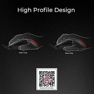 BenQ Zowie ZA13-C Symmetrical Gaming Mouse | Professional Esports Performance | Driverless | Paracord Cable | Revisioned C-Features | Matte Black | Small Size