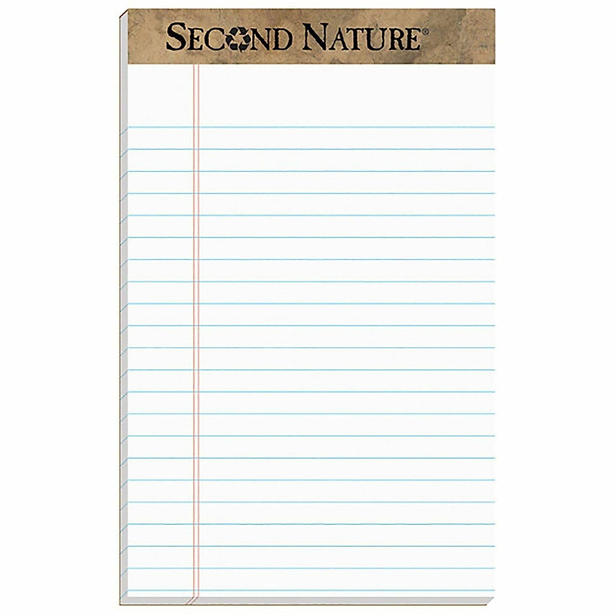 TOPS 74830 Second Nature Recycled Pads, Lgl/Margin Rule, 5 x 8, White, 50 Sheets (Pack of 12)