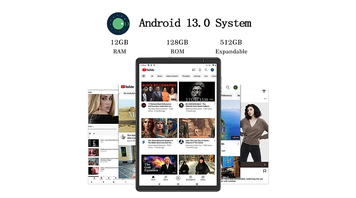 SEBBE Android 11 Tablet 2 in 1 - 10.36 HD, 8000mAh