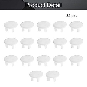 Fielect Outlet Plugs Covers Childproof Outlet Covers Protectors Electric Socket Cover Electrical Protector 3-Hole White 32Pcs