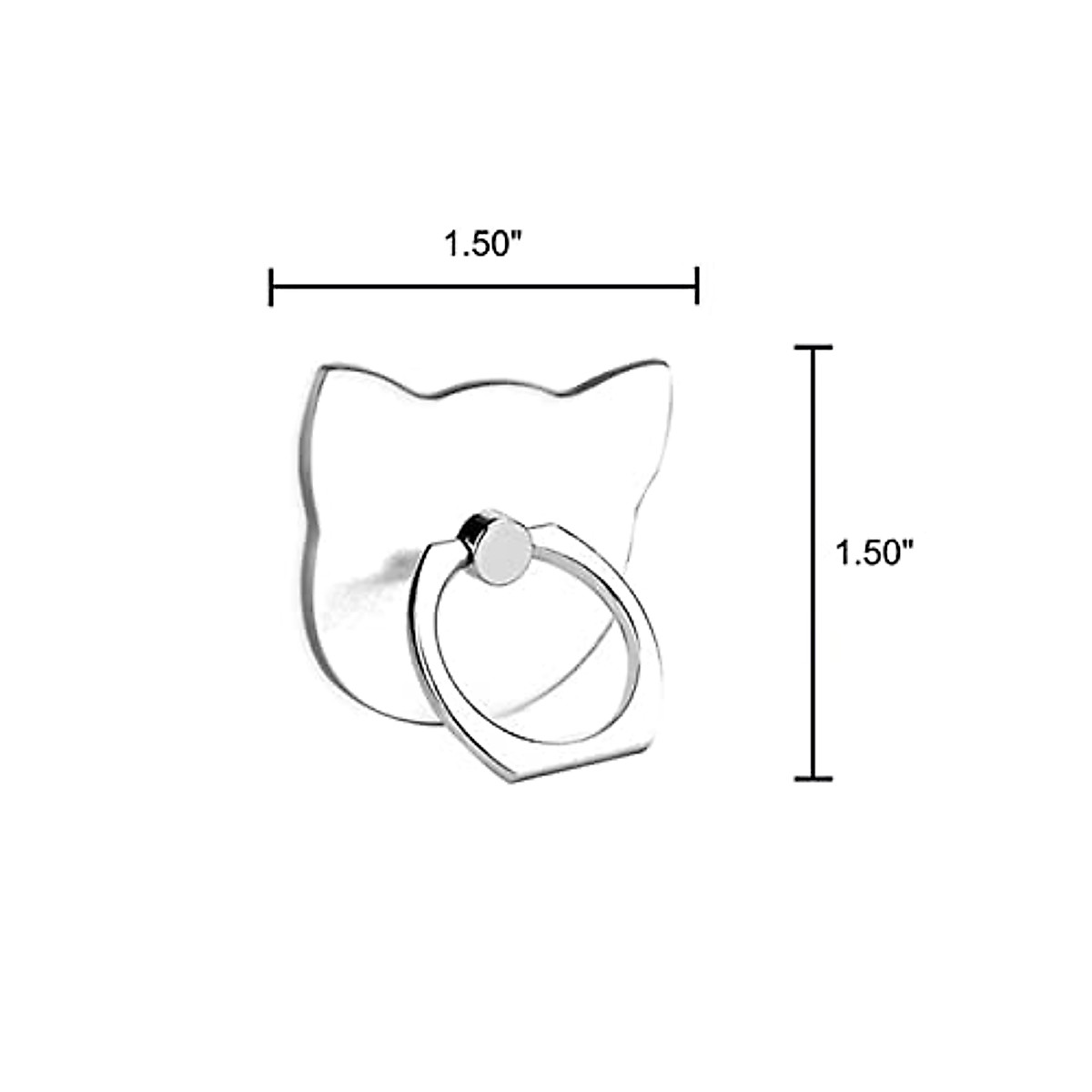 Transparent Phone Ring Stand Holder, 4 Pack Clear Cell Phone Ring Holder, Phone Grip Finger Ring Stand Compatible for Phones, Tablet and Case (B2)