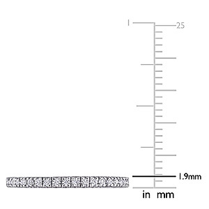 Abbie+Cleo Women's Round Moissanite Gemstone Band Stackable Anniversary Ring - White Gold Ring for Women - Anillo de Mujer - Moissanite - 10K White Gold - Stackable Rings (size 7)