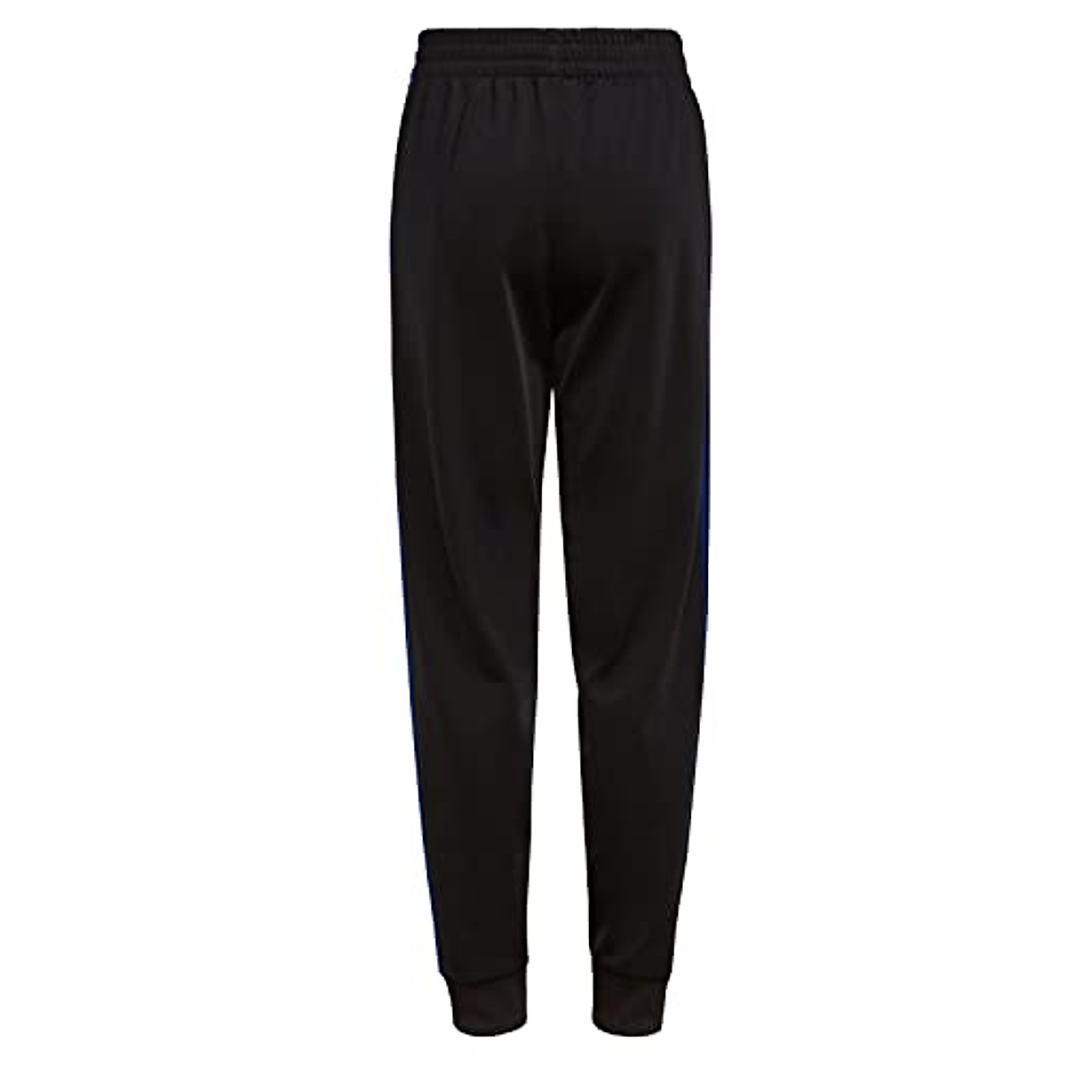 adidas Boys' Iconic Tricot Jogger Pants, Black with Collegiate Royal, Large (14/16)