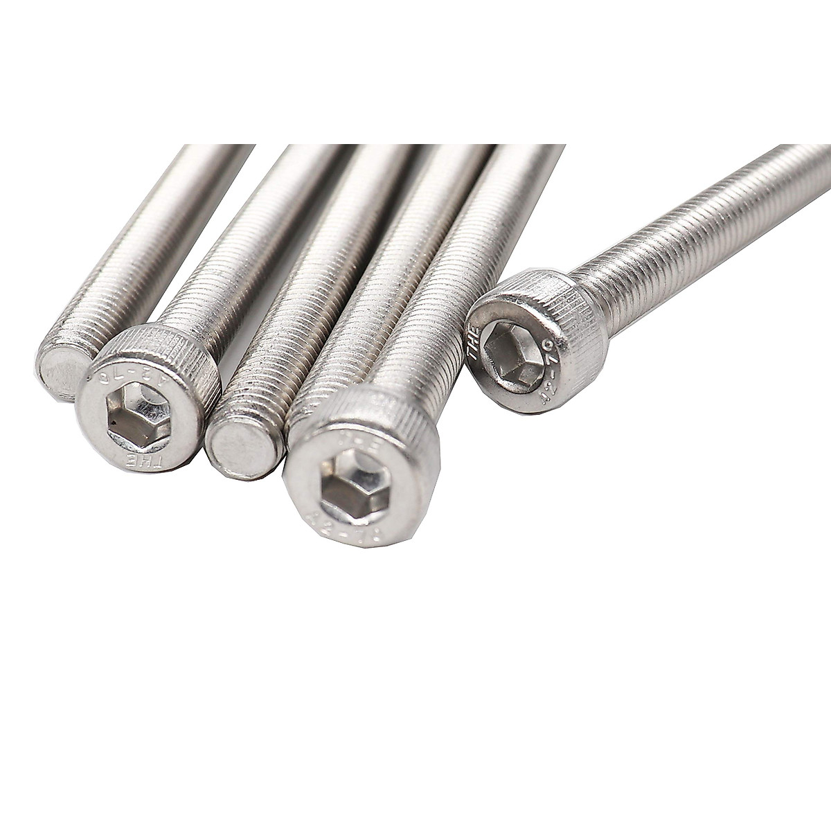 binifiMux 6pcs M8 x 150mm Hex Socket Cap Bolts Screws 304 Stainless Steel Full Thread