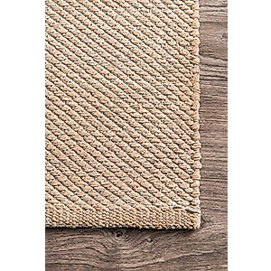 nuLOOM Alessi Solid Farmhouse Cotton Area Rug, 8' 6" x 11' 6", Beige