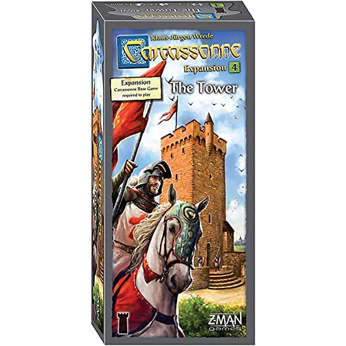 Carcassonne The Tower Board Game EXPANSION - Reach for the Skies in a New Dimension! Medieval Strategy Game for Kids and Adults, Ages 7+, 2-6 Players, 45 Minute Playtime, Made by Z-Man Games