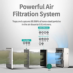 Coway Airmega 250/250S Air Purifier Replacement Filter Set, Max 2 Green True HEPA and Active Carbon Filter, AP-1720-FP