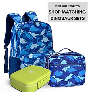 Fenrici Dinosaur Backpack for Boys, Kids, Boys' Backpack for School, Kids' Bookbags with Padded Laptop Compartment, Dinosaur, Blue, 17 Inch