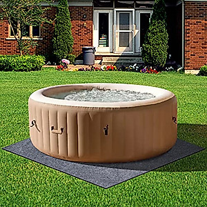 Tmovjxv 74 x 72 Inch Anti-Slip Hot Tub Mat-Waterproof Hot Tub Flooring Protector Mat-Absorbent Home Equipment Mat for Protect The Hot Tub Pool Floor from Wear