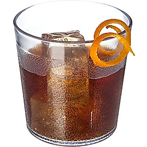 Carlisle FoodService Products 5529-8107 BPA Free Plastic Stackable Tumbler, 9 oz., Clear (Pack of 6)