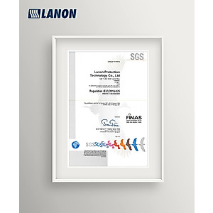 LANON 3 Pairs Nitrile Chemical Resistant Gloves, Reusable Heavy-Duty Rubber Gloves, Acid, Alkali & Oil Protection, Non-Slip, Large