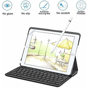 XIRON Paper Screen Protector Compatible with iPad 6th/5th Generation (9.7-Inch,2018/2017), iPad Air 1,iPad Air 2,iPad Pro 9.7 inch, Matte PET Film Anti-Glare Screen Protector for Drawing, Writing