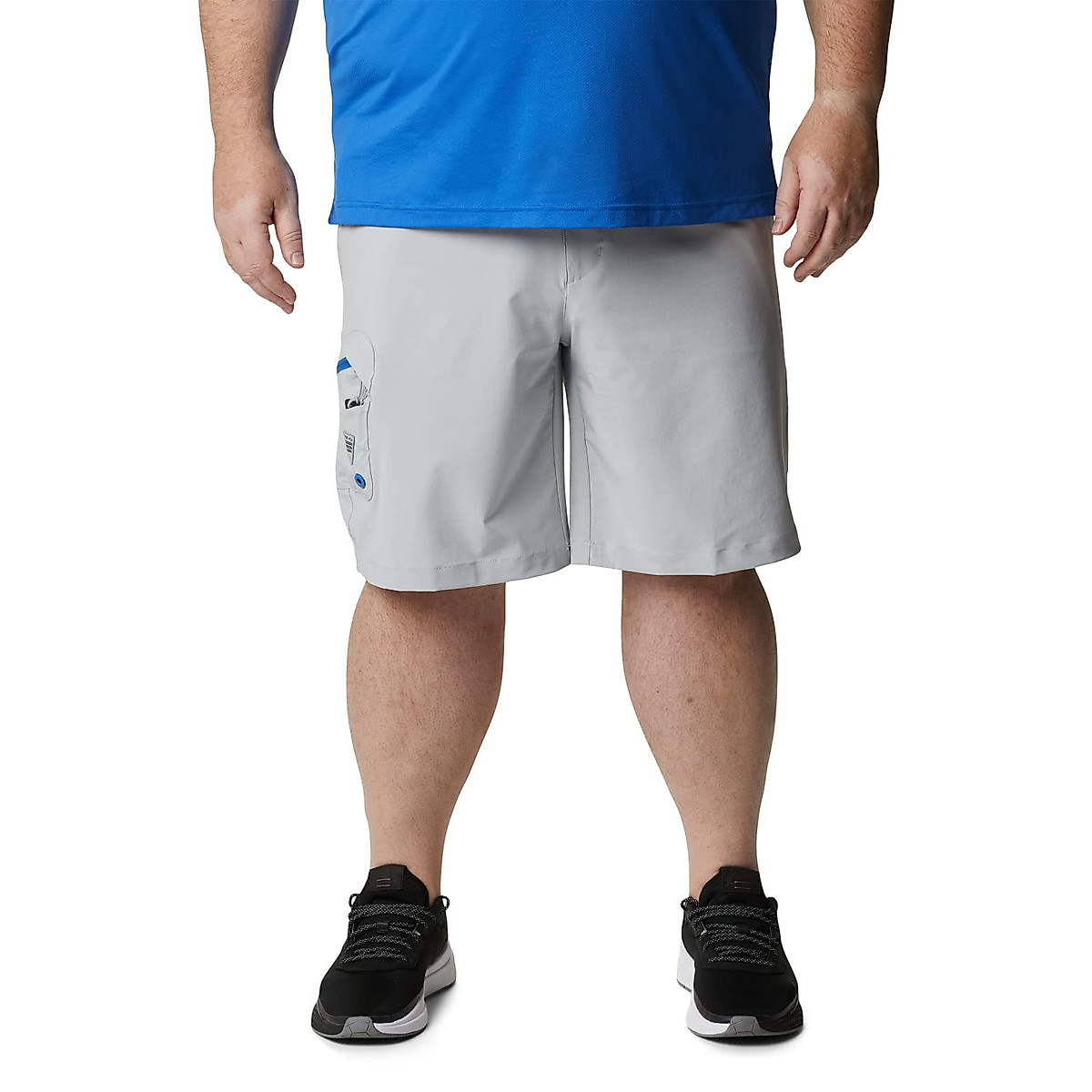 Columbia Men's Terminal Tackle Short, Cool Grey/Vivid Blue, 36