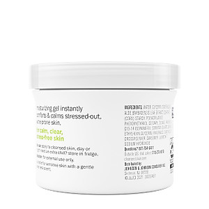 Clean & Clear Aloe Vera Calming Gel Acne Facial Moisturizer for Acne-Prone & Sensitive Skin, Oil-Free Daily Moisturizing Gel, 4.9 Oz