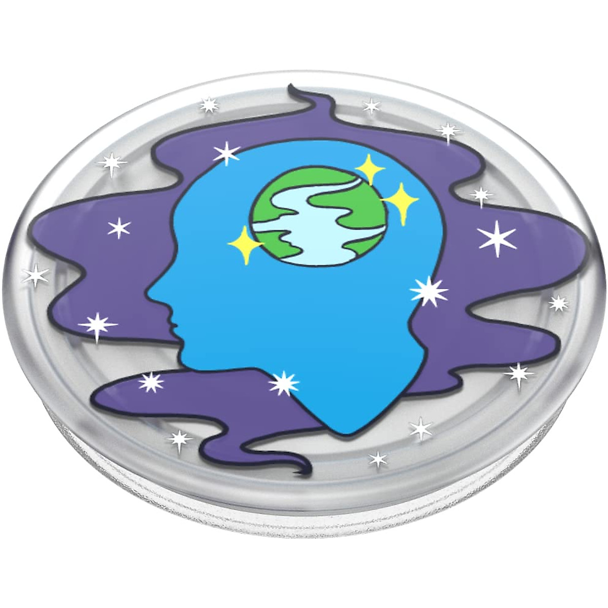 PopSockets Plant-Based Phone Grip with Expanding Kickstand, Eco-Friendly PopSockets for Phone - Translucent Open Minded