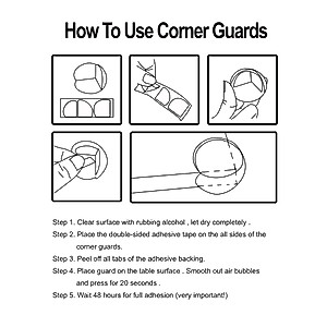 Corner Protector Table Corner Guard Baby Proofing Table Corner Guards Protectors for Furniture Against Sharp Corners,Clear Furniture Protectors for Child Safety 12PCS