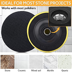 16Packs Diamond Polishing Pads Set, 4inch Dry/Wet Polish Pad Kit , 50#-10000# Grit Pads with Back Holder, for Drill Grinder Polisher, FOR Granite Concrete Countertop Marble Stone(size:16pcs/set)