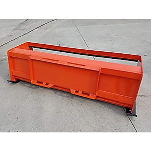 7' XP24 Pullback Skid Steer Snow Pusher Kubota Orange