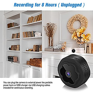 WiFi Spy Hidden Camera Wireless Portable Nanny Cam, Mini 1080P HD Small Security Cameras with Night Vision Motion Detection Alert for Phone APP, Micro Monitor for Home/Car/Office/Baby/Apartment
