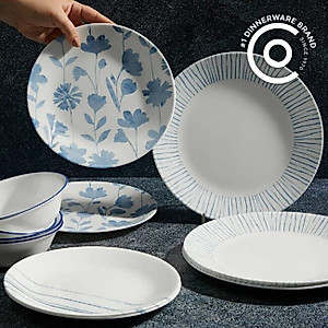 Corelle® Botanical Stripes 12-piece Dinnerware Set, Service for 4