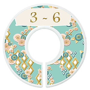 Mumsy Goose Nursery Closet Dividers, Closet Organizers, Baby Girl Clothes Dividers Pink Gold