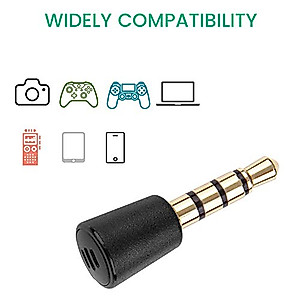 Tiny Microphone Replacement for Nintendo Switch Wii PS5 PS4 PS3 Xbox Controller, iPhone and DSLR Camera, 3.5mm Omnidirectional Mic