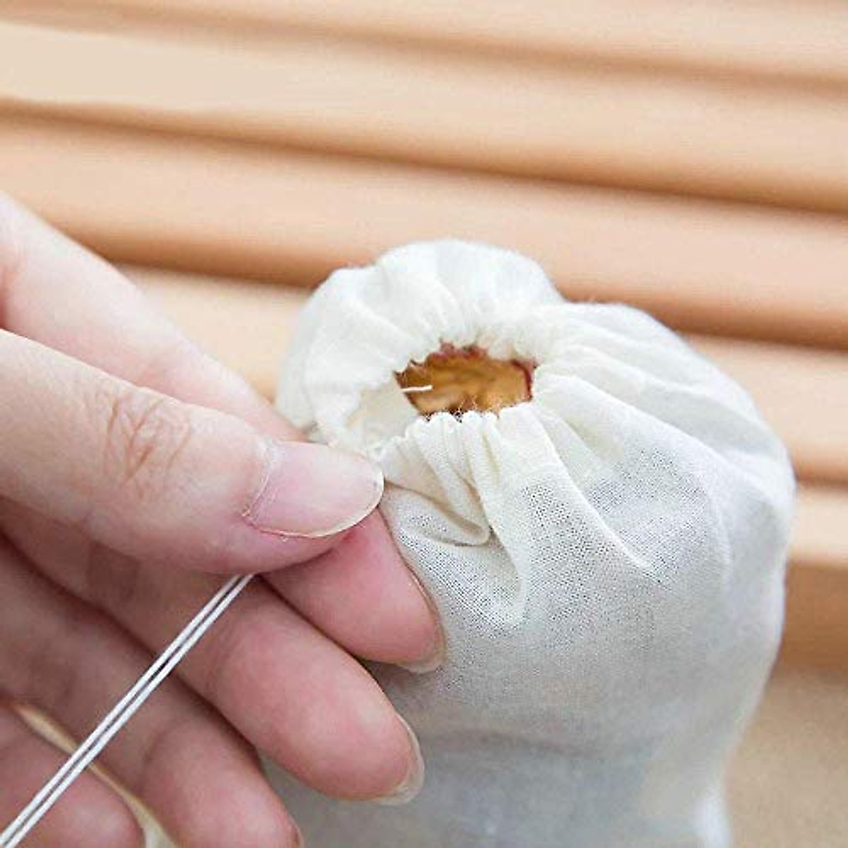 TamBee 200 Pack Disposable Tea Filter Bags Tea infusers 4" x 6" Empty Muslin Drawstring Seal Filter Tea Bags Drawstring Herb Loose Tea bag for Brew Tea Cold Brew Coffee（4" x 6" /10 x 15cm）
