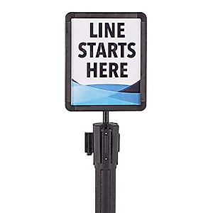US Weight - U2513 Plastic Stanchion Sign Holder with Plexiglass Covers for USW ChainBoss and Sentry Stanchions
