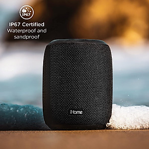 iHome Waterproof Bluetooth Speaker with Long Lasting Rechargeable Battery, Portable Speaker for Indoor and Outdoor Use