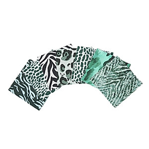 Soimoi Precut 5-inch Animal Skin Prints Cotton Fabric Bundle Quilting Squares Charm Pack DIY Patchwork Sewing Craft
