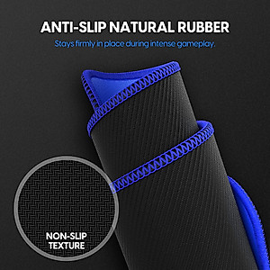 Pulsar - Paracontrol XL Esports Level Premium Gaming Mouse Pad V2 - Medium to High Speed Pad Stitched Edge Durable Hybrid Rubber Top Surface 16 x 18 in (XL, Blue)