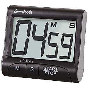 Lavatools KT1 Digital Kitchen Timer & Stopwatch, Large Display, Bold Digits, Simple Operation, Loud Alarm, Magnetic Kickstand for Cooking and Classroom
