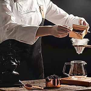 6 Pieces Wooden Coffee Spoon in Beech Coffee Scoop Measuring Scoop for Coffee Beans Wood Table Spoon for Whole Beans Ground Beans or Tea, Home Kitchen Accessories, 10 ml