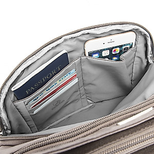 Travelon Anti-theft Classic N/S Cross Body Bag, Nutmeg