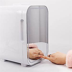 YAARN Small Fridge for Bedroom Mini Refrigerator Kitchen Portable Mirror Fridge Auto Compressor Student Dormitory Home Picnic Camping Compact Cooler