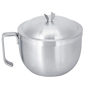 Stainless Steel Noodle Bowl With Dual-Used Cover and Wide Handle Double‑Layer Insulated Large Capacity Soup Bowls for Soup,Noodles,Gravies,Pasta,Milk Can Heat Directly 1000Ml Silver