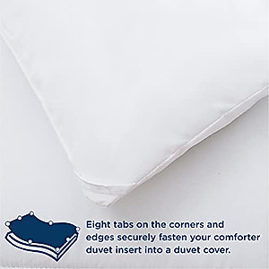 Bedsure King Comforter Duvet Insert - Down Alternative White Comforter King Size, Quilted All Season Duvet Insert King Size with Corner Tabs