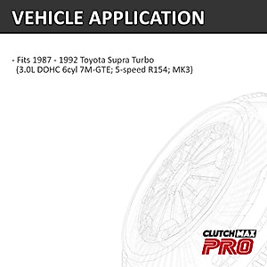 ClutchMaxPRO Performance Stage 4 Clutch Disc Plate with Alignment Tool Compatible with 1987-1992 Toyota Supra Turbo 3.0L 7M-GTE 5-speed R154 MK3 (CPLC56024R4DEAT-16063-ST4)
