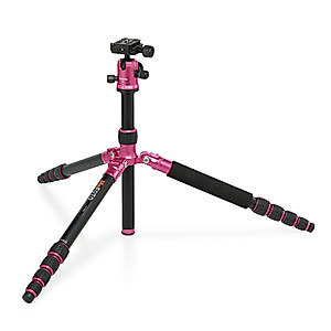 MeFOTO Aluminum Roadtrip Travel Tripod/Monopod Kit - Hot Pink (A1350Q1H)